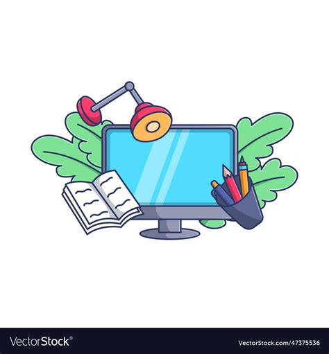 Computer Monitor Royalty Free Vector Image VectorStock
