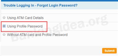 Reset SBI Net Banking Login Password Online BankingIdea Org