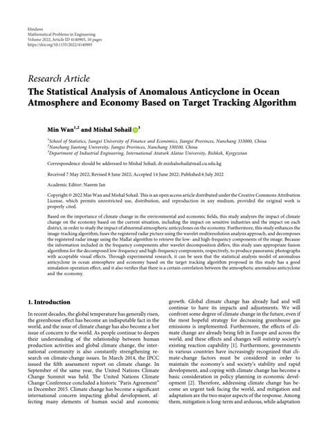 pdf the statistical analysis of anomalous anticyclone in ocean