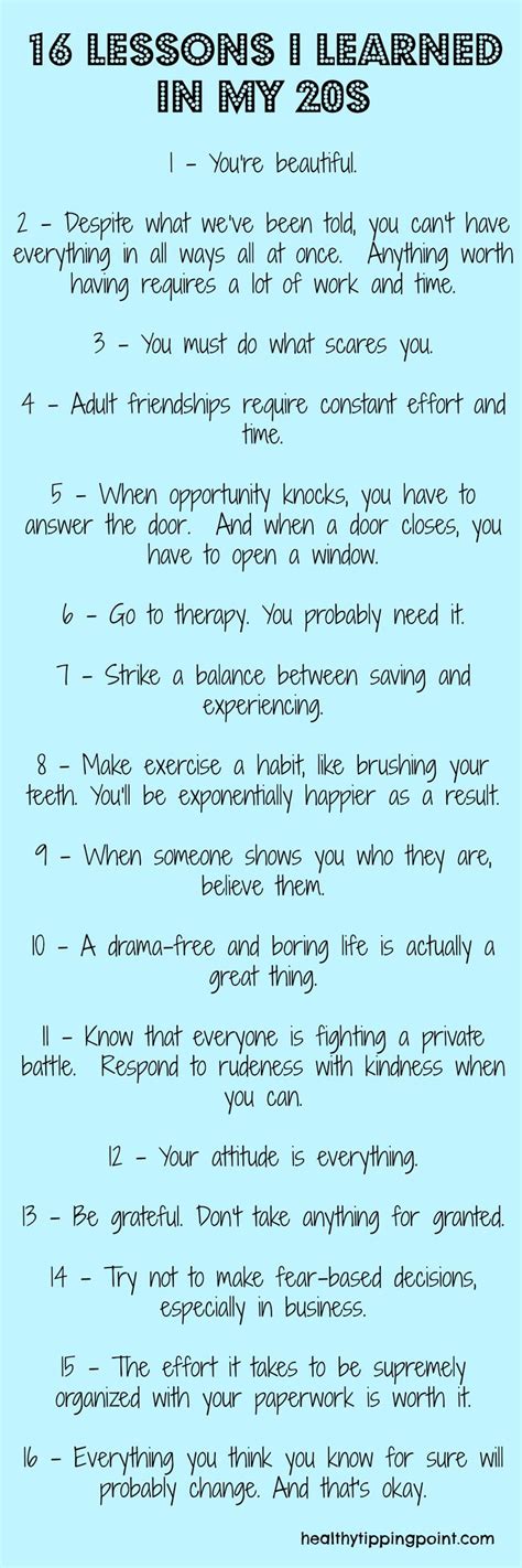 16 Lessons I Learned In My 20s Lifehack