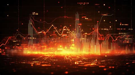 Data Visualization With Glowing Graphs And Charts Dynamic Patterns