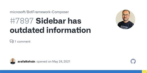 Sidebar Has Outdated Information · Issue 7897 · Microsoftbotframework