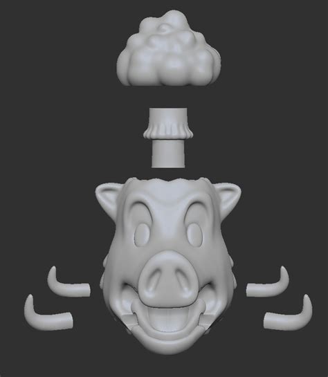Stl File Boar Exploding Head Key Holder 🐗 ・3d Printable Design To