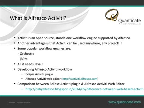 Alfresco Activiti Workflows Ppt