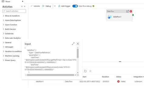 dataflow passing parameter to data flow in azure data factory stack overflow