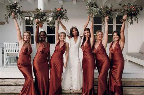 Copper Tone Bridesmaid Dress