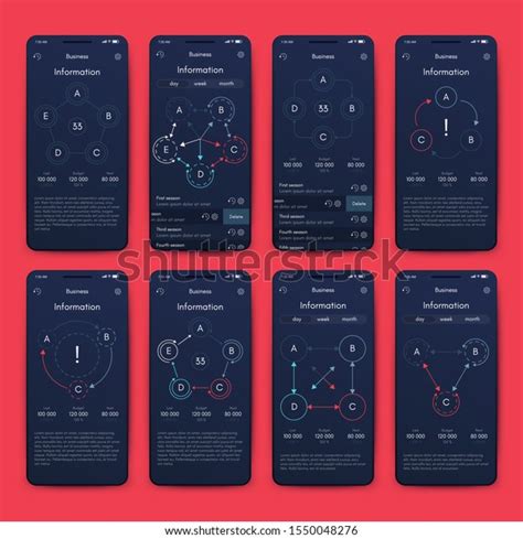 Different Ui Ux Gui Screens Flat Stock Vector Royalty Free 1550048276 Shutterstock