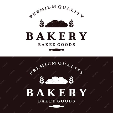 Шаблон дизайна логотипа ретро пшеничного хлеба Значок для пекарни домашней пекарни ресторана