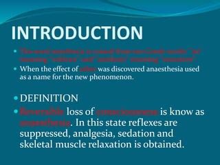 Ppt On Anaesthesia Ppt