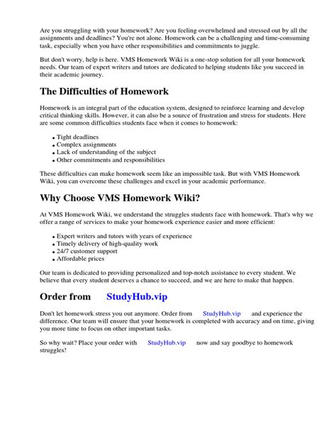 Vms Homework Wiki Pdf System Homework