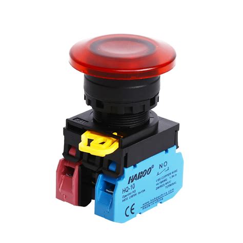 22mm Interruptor De Botón De Seta Con Autoreset Momentáneo De 22mm Interruptor De Botón De Seta Con Autoreset Momentáneo De