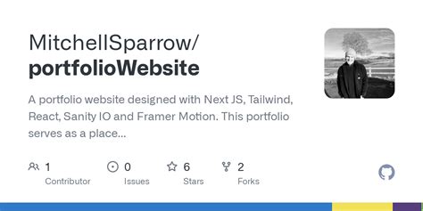 Github Mitchellsparrowportfoliowebsite A Portfolio Website Designed