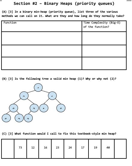 Solved Section 2 Binary Heaps Priority Queues A 3