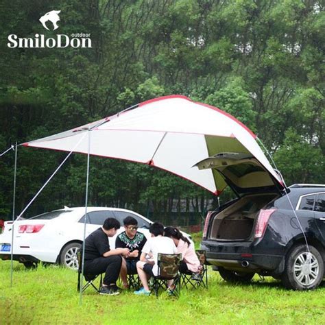 Smilodon Camping Car Tent Large Shade Awning Tent For Suv Rving Car Traveling Shelter Tarp