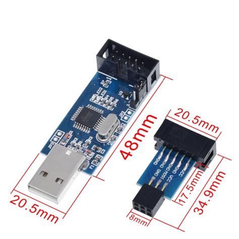 Programador USB ISP AVR ATmega8 ATmega128 Arduino Varper Cl