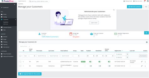The Group Visitors Is Selected By Default In Customers List Table