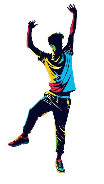 Premium Vector A Man Dancing