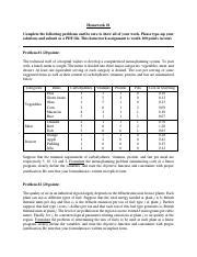 HW 1 Pdf Homework 1 Complete The Following Problems And Be Sure To Show All Of Your Work