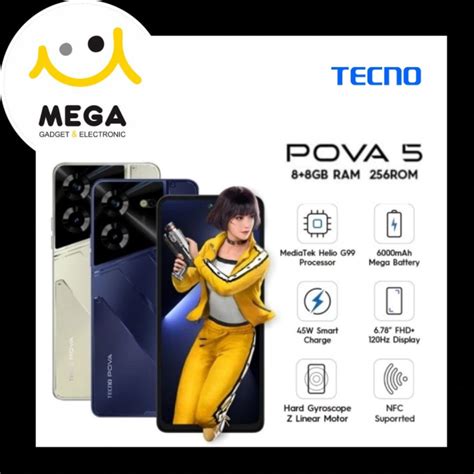 Tecno Pova 5 8GB 256GB Garansi Resmi Tecno Indonesia Lazada Indonesia