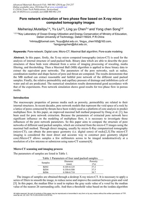 Pdf Pore Network Simulation Of Two Phase Flow Based On X Ray Micro Computed Tomography Images