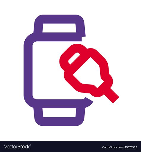 Charging A Smartwatch Via Usb Connection Method Vector Image