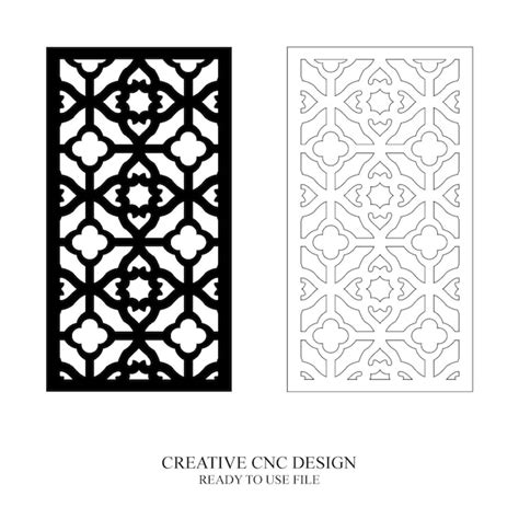 Premium Vector Cnc Jali Door Laser Cutting Design Pattern Vector