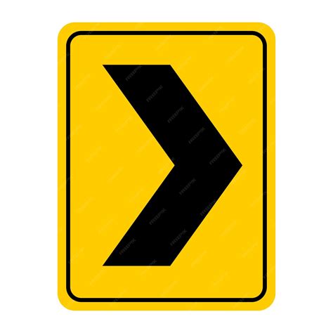 Premium Vector Vector Sharp Curve To Right Sign