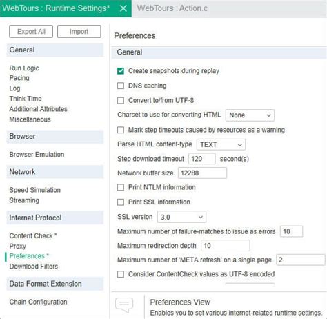 Vugen Runtime Settings Load Testing With Loadrunner Tutorial 5