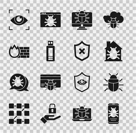 Set System Bug On Mobile House System Monitor Usb Flash Drive Firewall Security Wall Eye