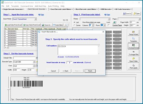 Screen Shot Export Barcodes To Excel