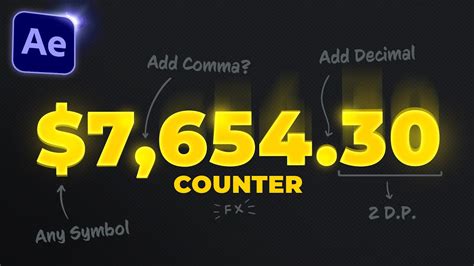 Animate Numbers In After Effects How To Add Commas Decimals