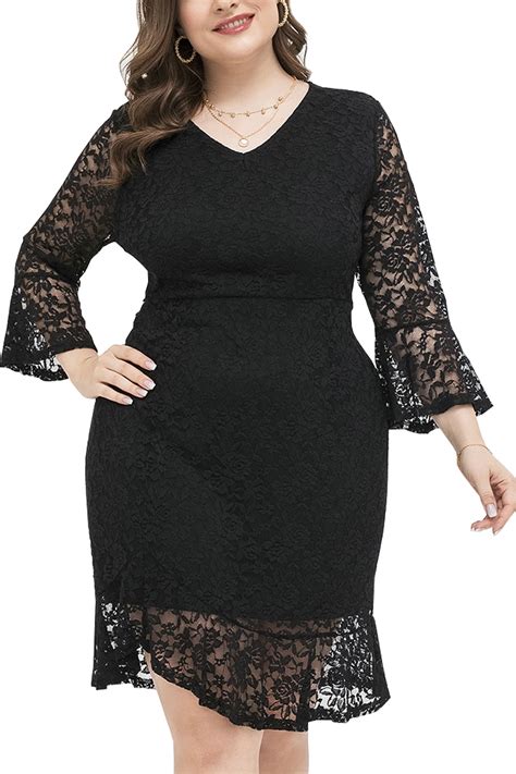 Plus Size Black Lace Dress Dresses Images 2022