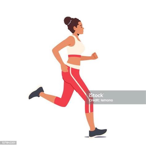 스포츠 활동 조깅 과 건강한 라이프 스타일 운동 행복한 여성 캐릭터 실행 고립 된 에 흰색 배경 달리기에 대한 스톡 벡터 아트 및 기타 이미지 Istock
