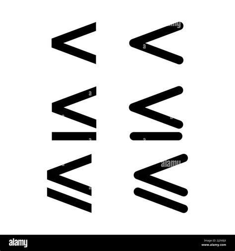 Set Of Less Than Mathematics Symbol Education Maths Icon Web Element Vector Illustration