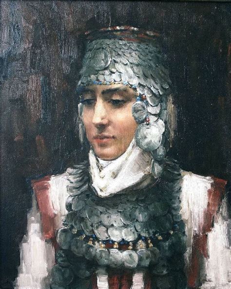 Портрет в чувашском народном костюме Художник Алексей Николаев