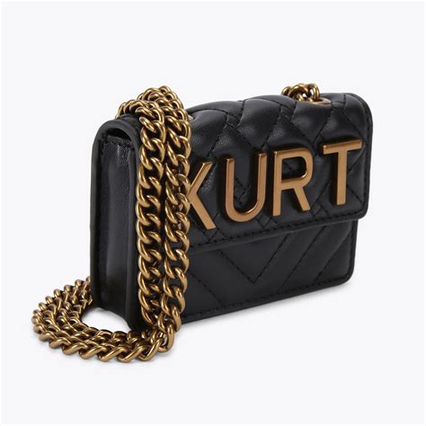 Micro Kensington Kurt Black Quilted Kurt Mini Bag By Kurt Geiger London