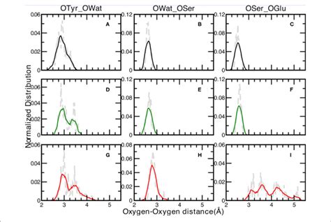 Normalized Distributions Of Oxygen Oxygen Distances At 0 02 Å Download Scientific Diagram