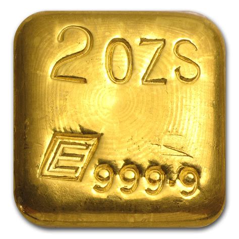 2 Oz Hand Poured Gold Square Engelhard London
