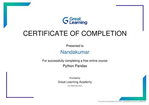 Completed Pandas With Great Learning Nanda Kumar Posted On The Topic