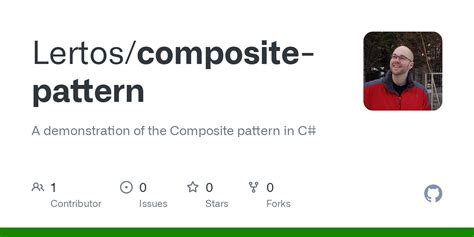 GitHub Lertos Composite Pattern A Demonstration Of The Composite Pattern In C