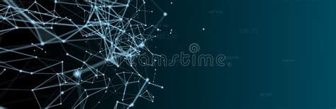 Technology Digital Abstract Background 3d Network Particles And Plexus Wave Ai Big Data