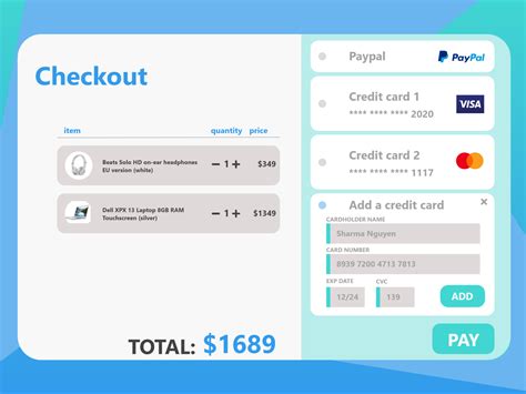 Credit Card Checkout Screen Ui By Guin White Cherokee Nation Sheher
