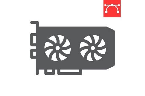 GPU Card Glyph Icon Graphic By Fox Design Creative Fabrica