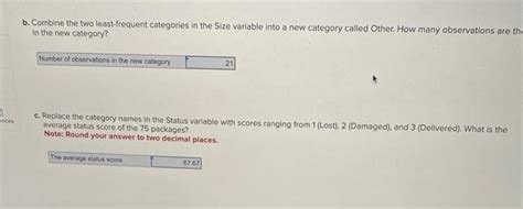 Combine The Two Least Frequent Categories In The Size
