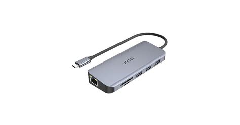 Unitek UHUB N9 9 In 1 USB C Ethernet Hub With Dual Monitor 100W Power Delivery And Dual Card