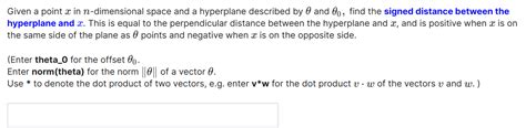 A Hyperplane In N Dimensions Is A N 1 Dimensional