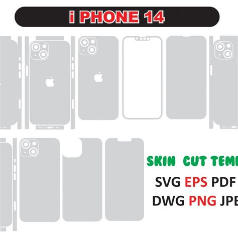 Iphone Vinyl Skin Template Cricut Etsy