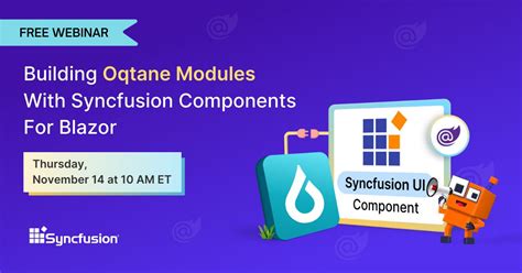 Syncfusion On Linkedin 🎉 Join Us For The Webinar Building Oqtane