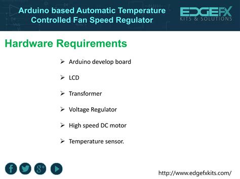 Arduino Based Automatic Temperature Controlled Fan Speed Regulator PPTX