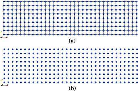 Fem And Ctm Rpim Models 33 × 9 Nodes A Fem Model B Ctm Rpim Model Download Scientific Diagram